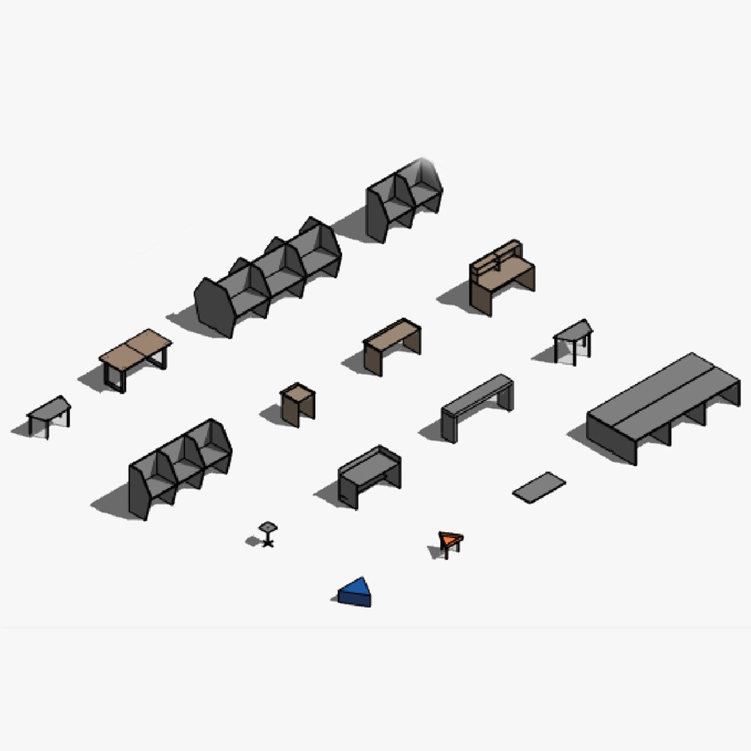 Modular tables 3D model - TurboSquid 2005755
