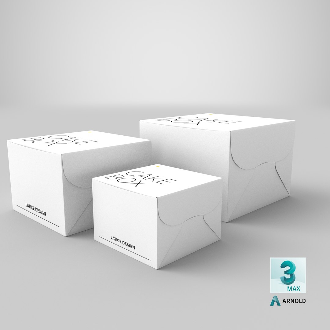 3D cake box - TurboSquid 1400830