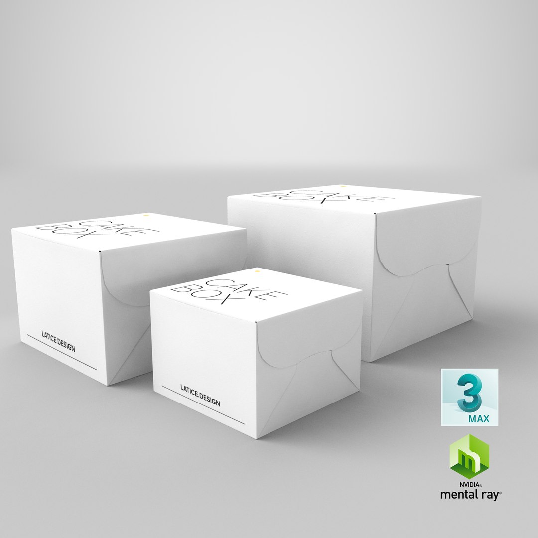 3D cake box - TurboSquid 1400830