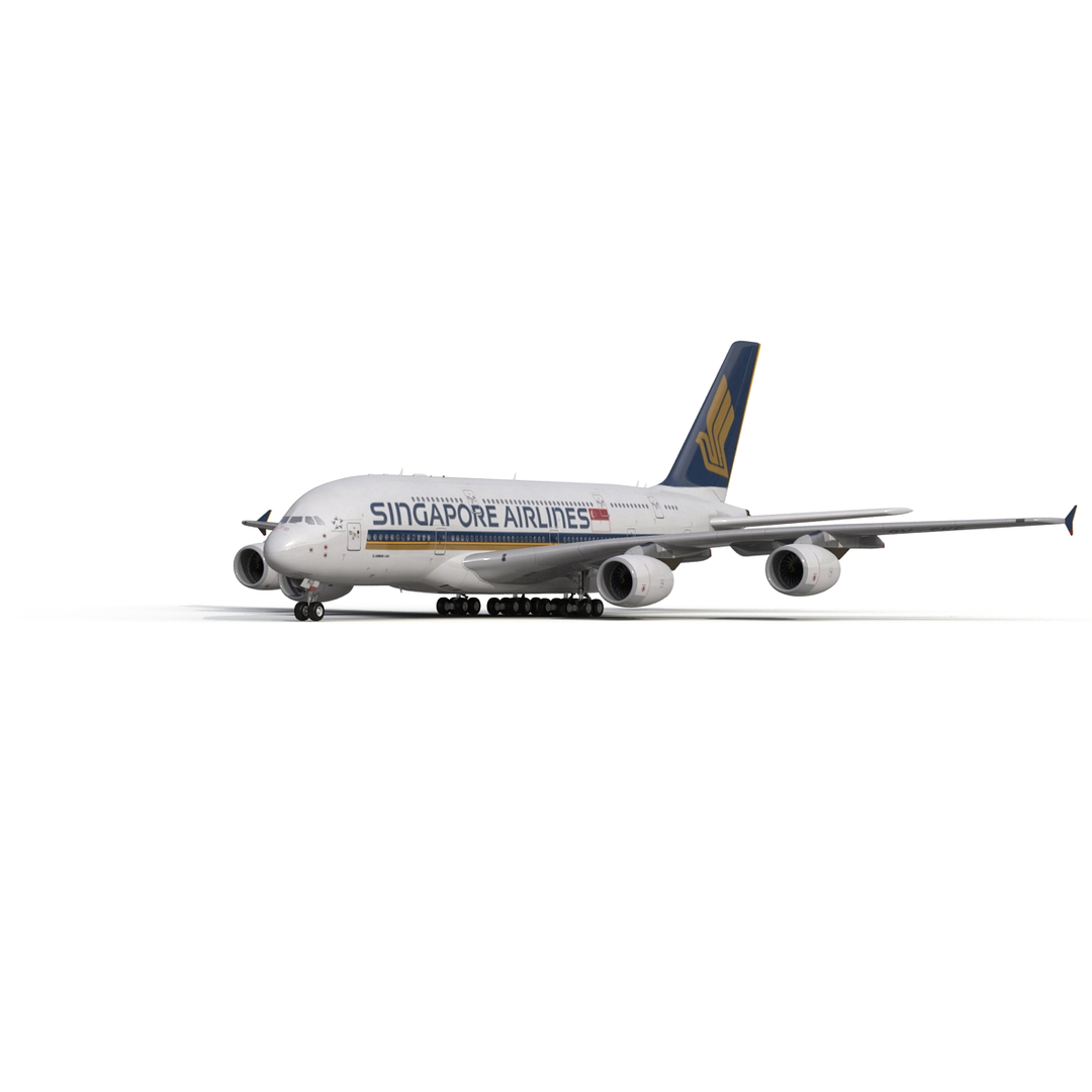 Airbus A380-800 Singapore Airlines 3d Model Airbus A380-800 Singapore Airlines 3d Model