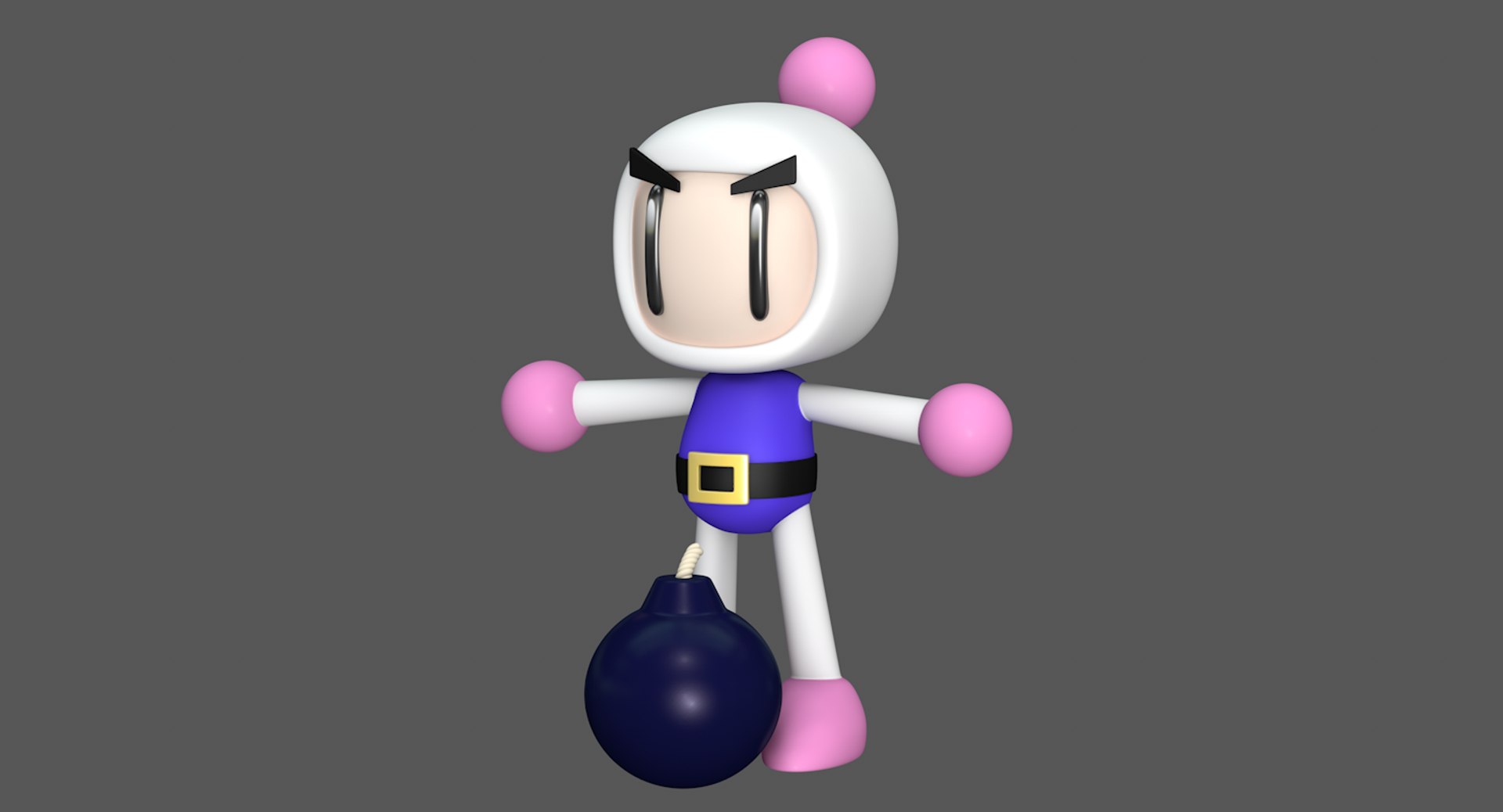 3D Shiron Bom Super Bomberman Model - TurboSquid 1383093