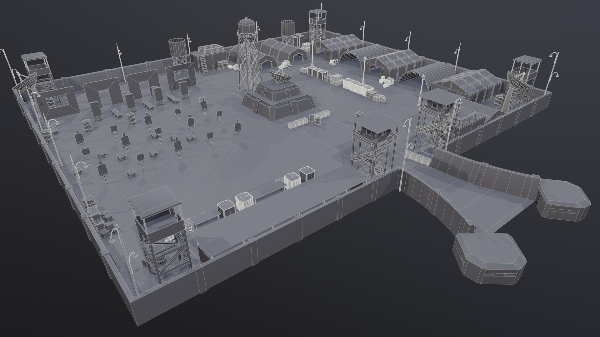 3D Low Poly Army Camp - TurboSquid 1763039