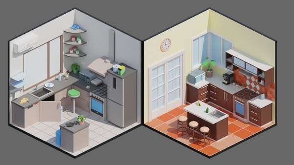 Low poly interior 7 3D model - TurboSquid 1780394