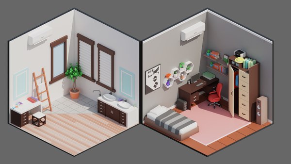 Low poly interior 7 3D model - TurboSquid 1780394