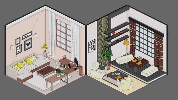 Low poly interior 7 3D model - TurboSquid 1780394