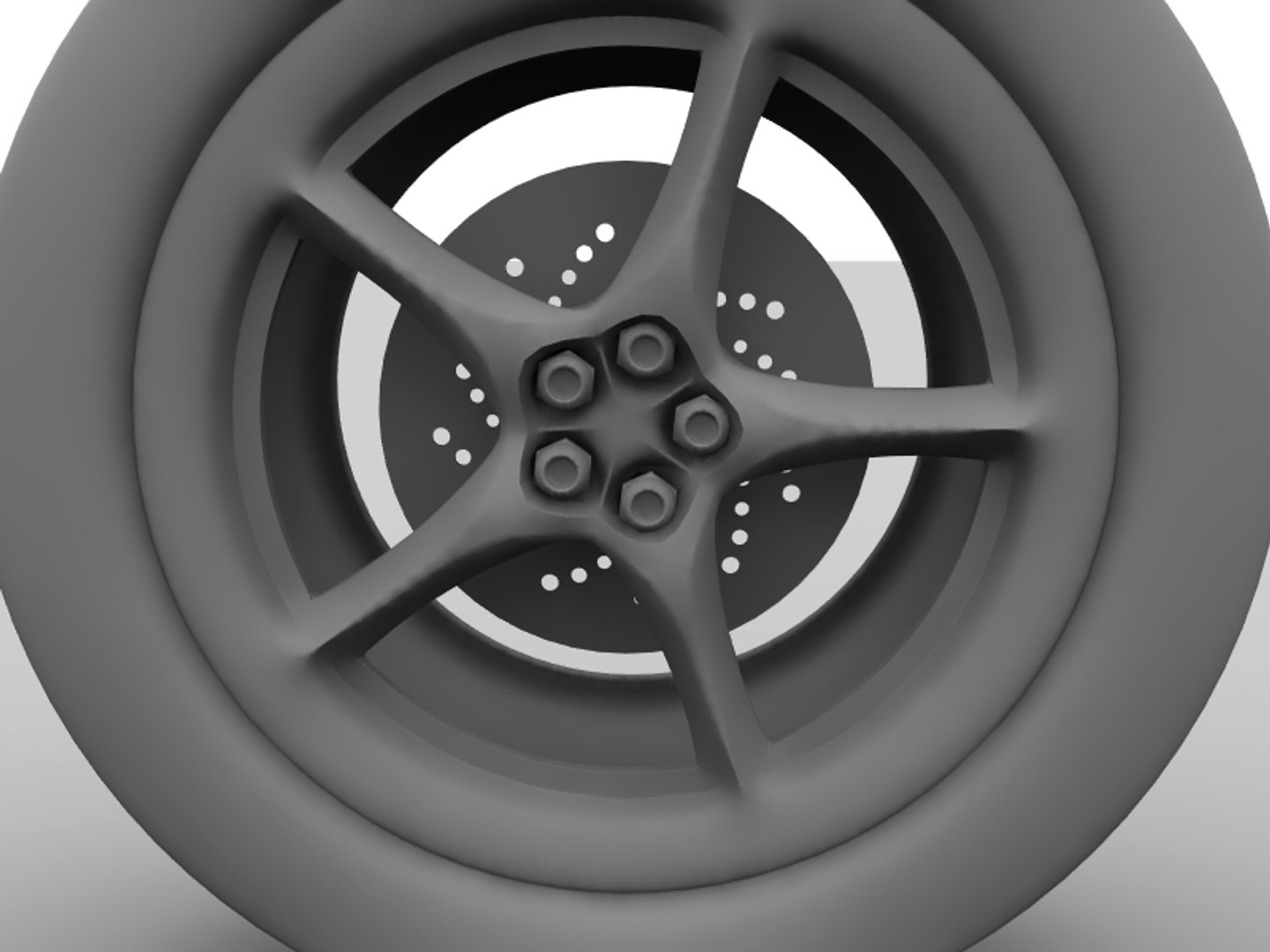 3d lw sports car wheel