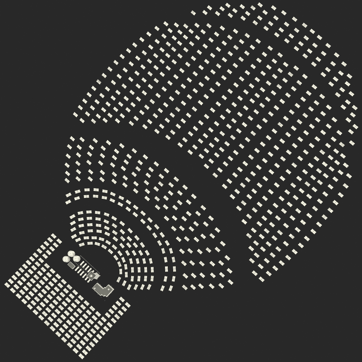 solar tower mojave desert 3d model