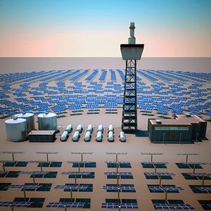 3D Solar Tower Models - Browse & Download Formats - TurboSquid