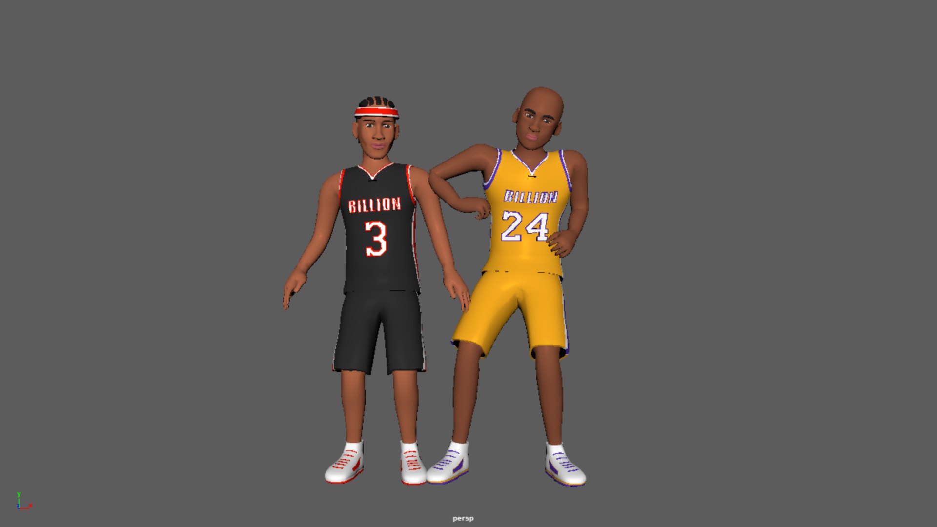 Basketball Shoulder Kick Animation with 2 Characters 3D 모델 - TurboSquid ...