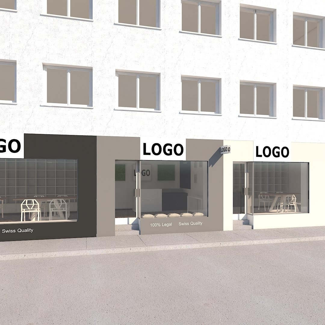 Line Stores Scene 3D Model - TurboSquid 1239084