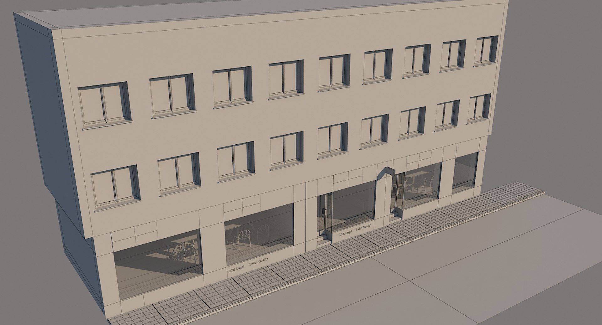 Line Stores Scene 3D Model - TurboSquid 1239084