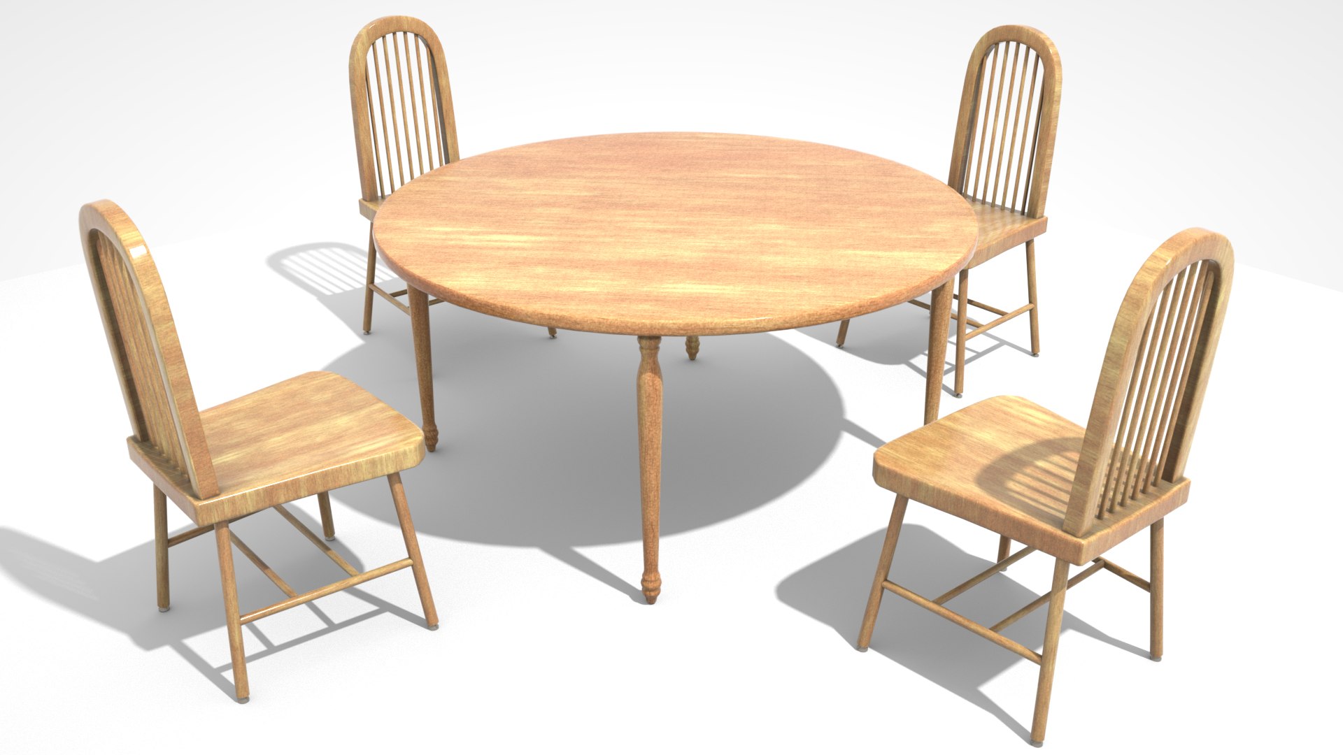 3D Dinner Table And Chairs - TurboSquid 1987522