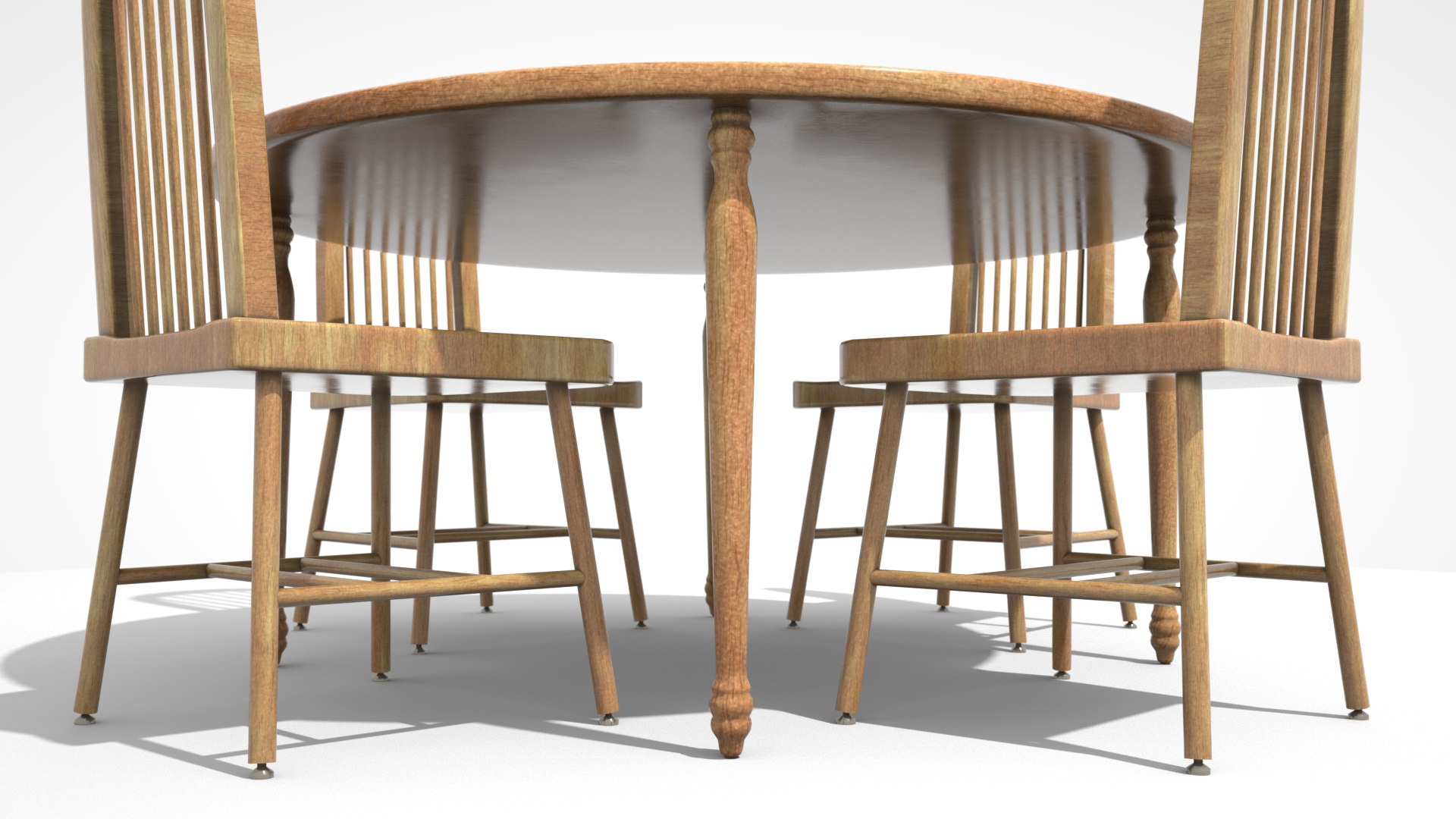 3D Dinner Table And Chairs - TurboSquid 1987522