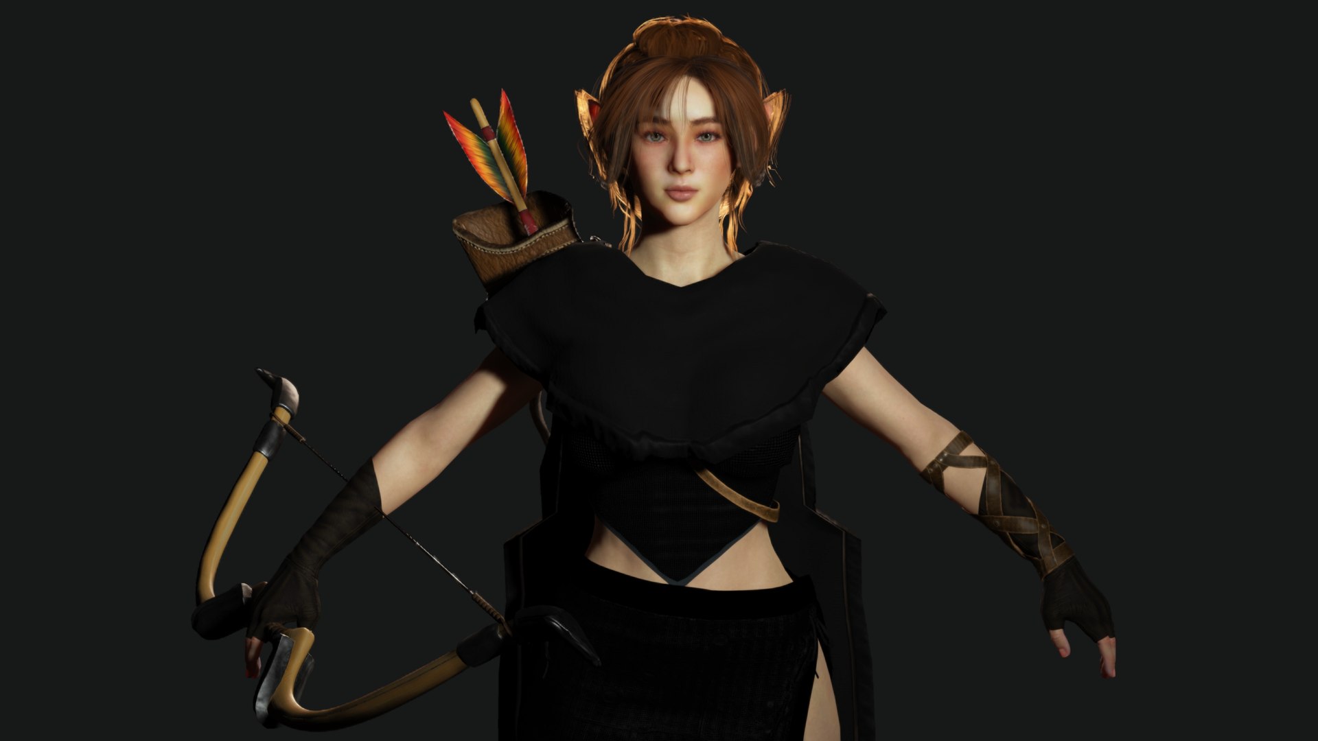 3D AAA 3D REALISTIC CHARACTER - BEAUTIFUL ELF FANTASY MEDIEVAL Model ...