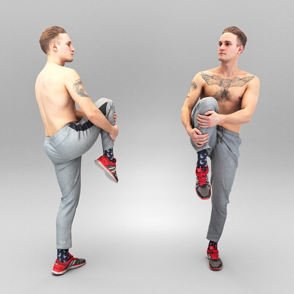 modelo 3d Athletic man stretching leg 366 - TurboSquid 1900034