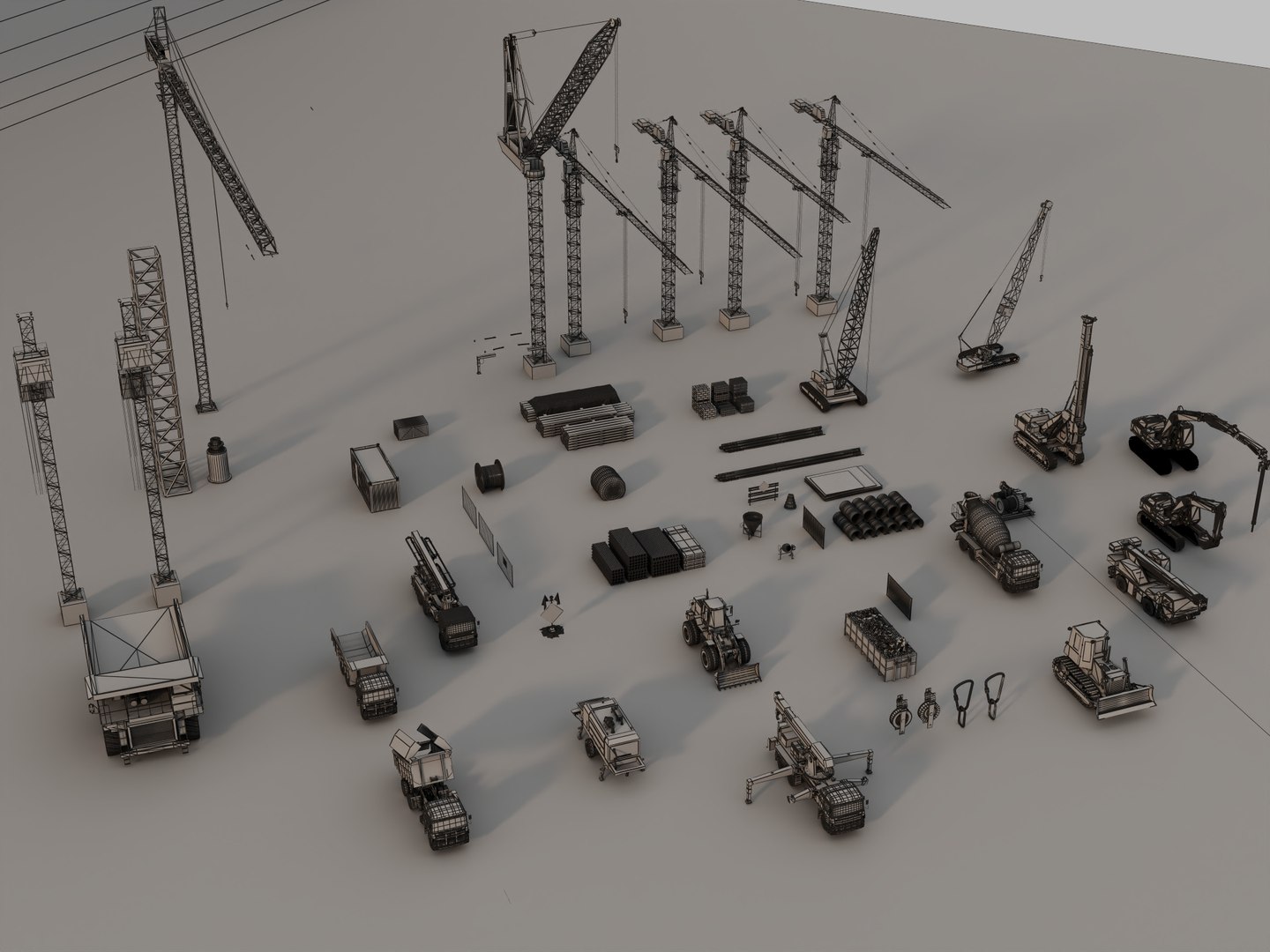 Industrial Construction Site Asset Pack 3D Model - TurboSquid 2506871
