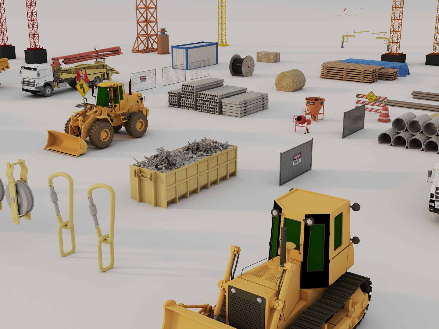 Industrial Construction Site Asset Pack 3D Model - TurboSquid 2506871