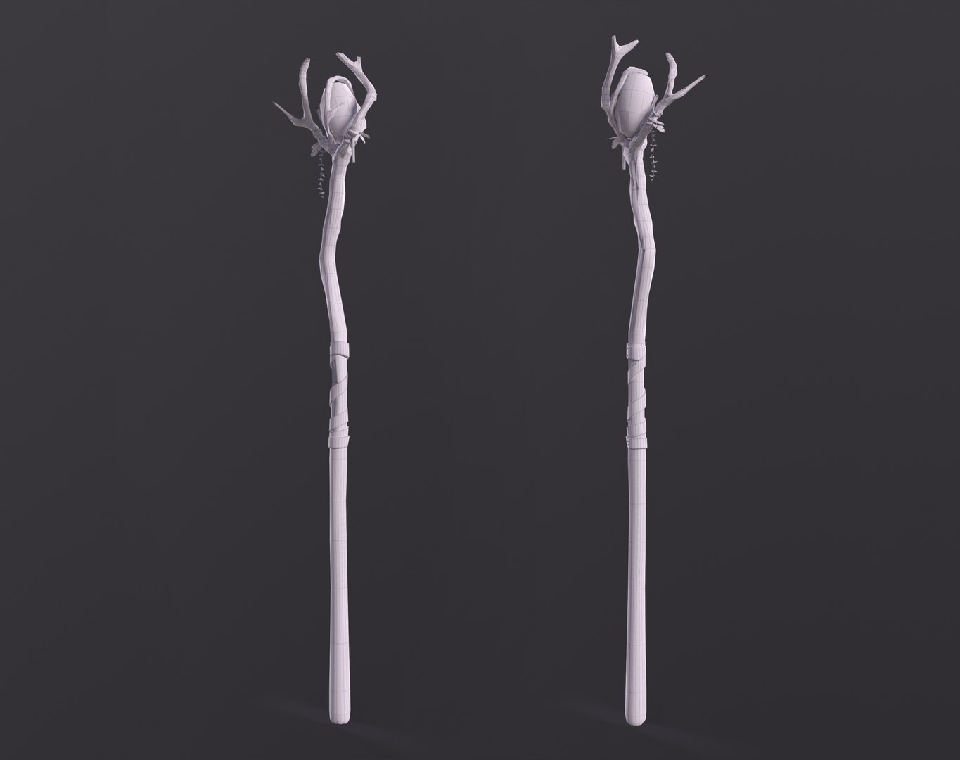 Magic Wooden Staff 3D Model - TurboSquid 2006732