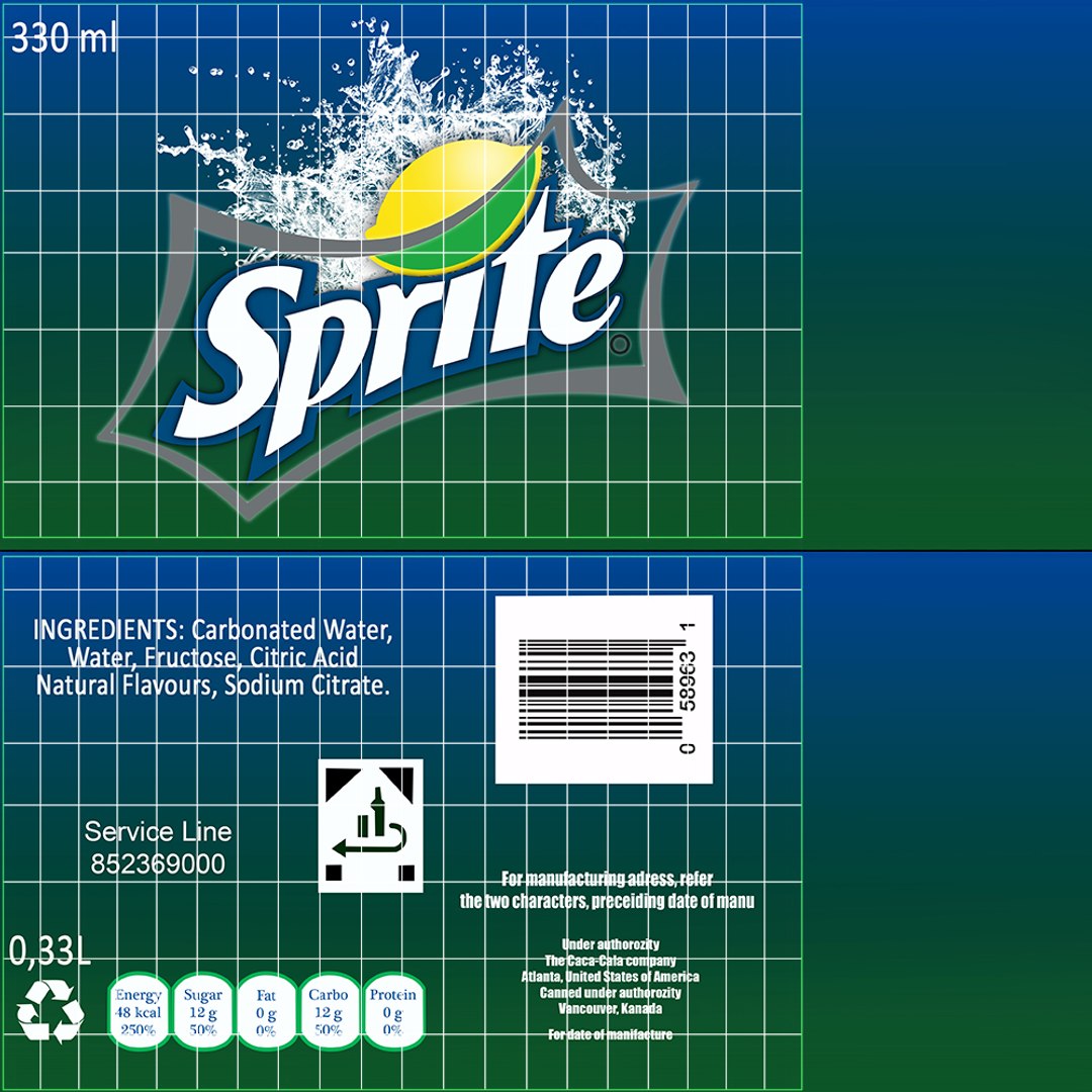 Sprite Drink Bottle 3D Model - TurboSquid 1272594