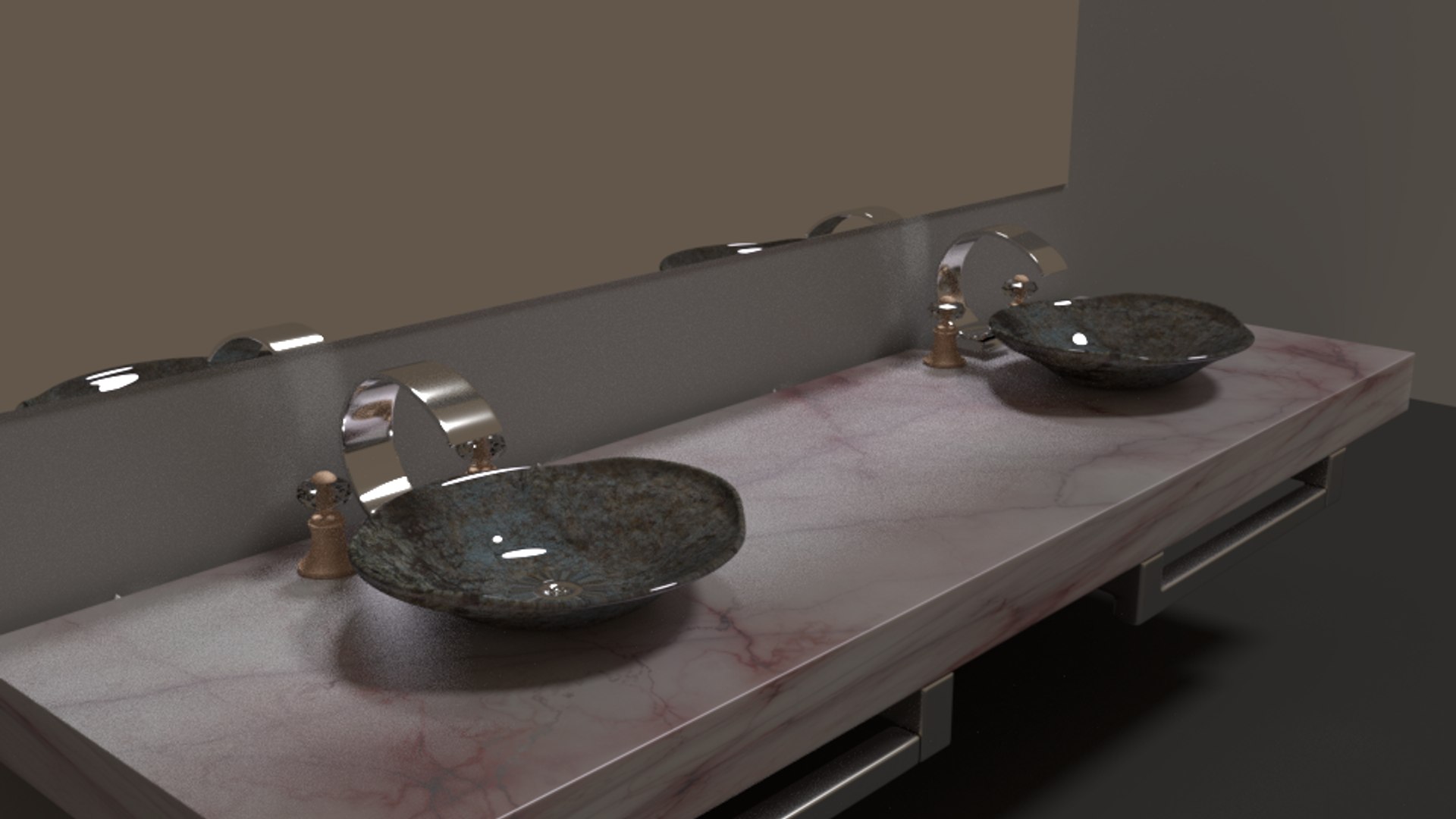 Double Sink 3D Model - TurboSquid 1165097