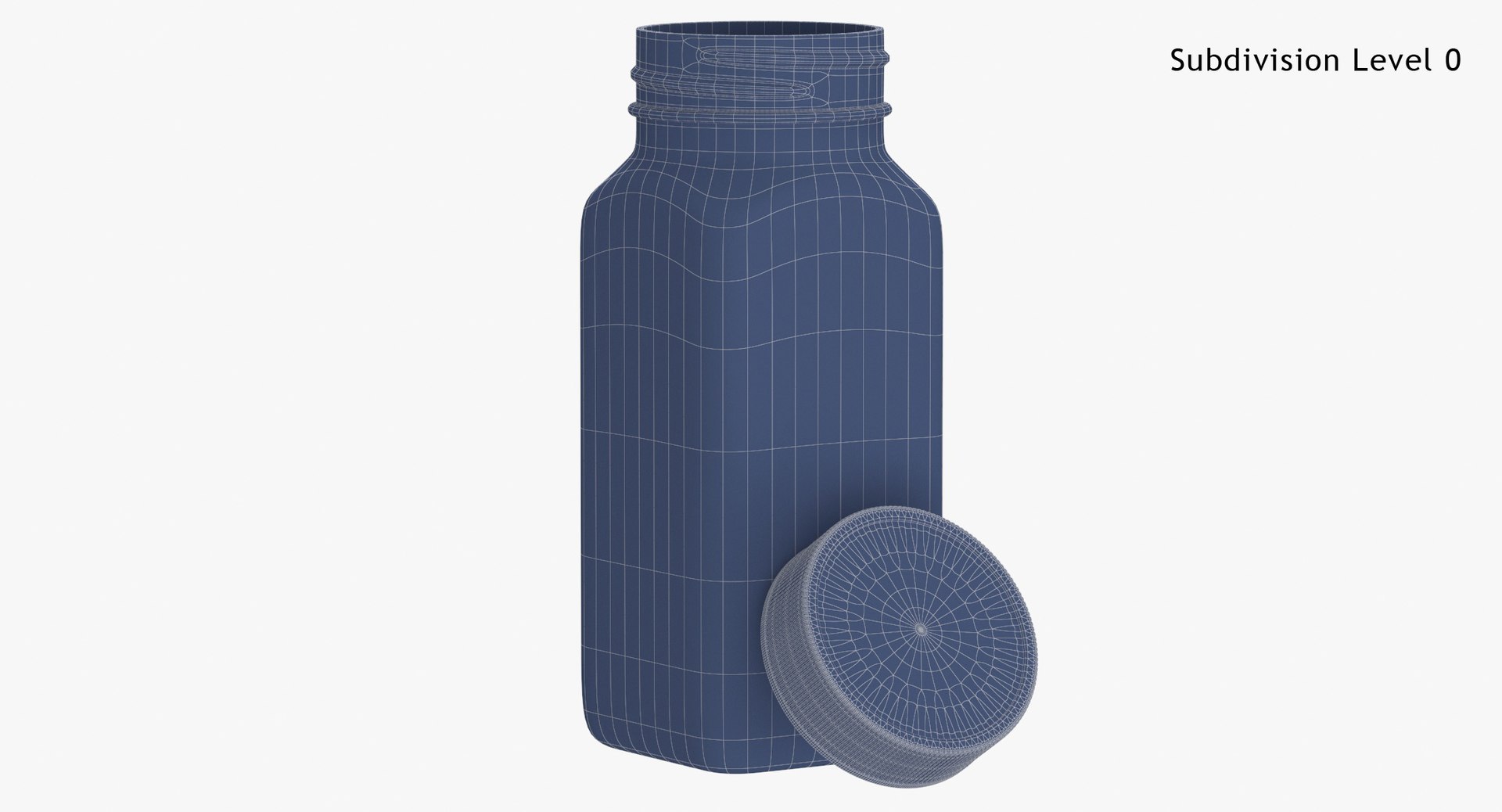 3D Plastic Square Bottle 4oz - TurboSquid 1656116