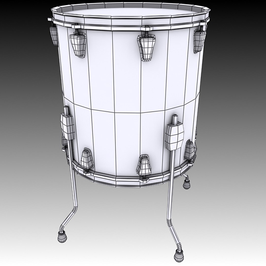 3D Floor Tom Drum - TurboSquid 1301071