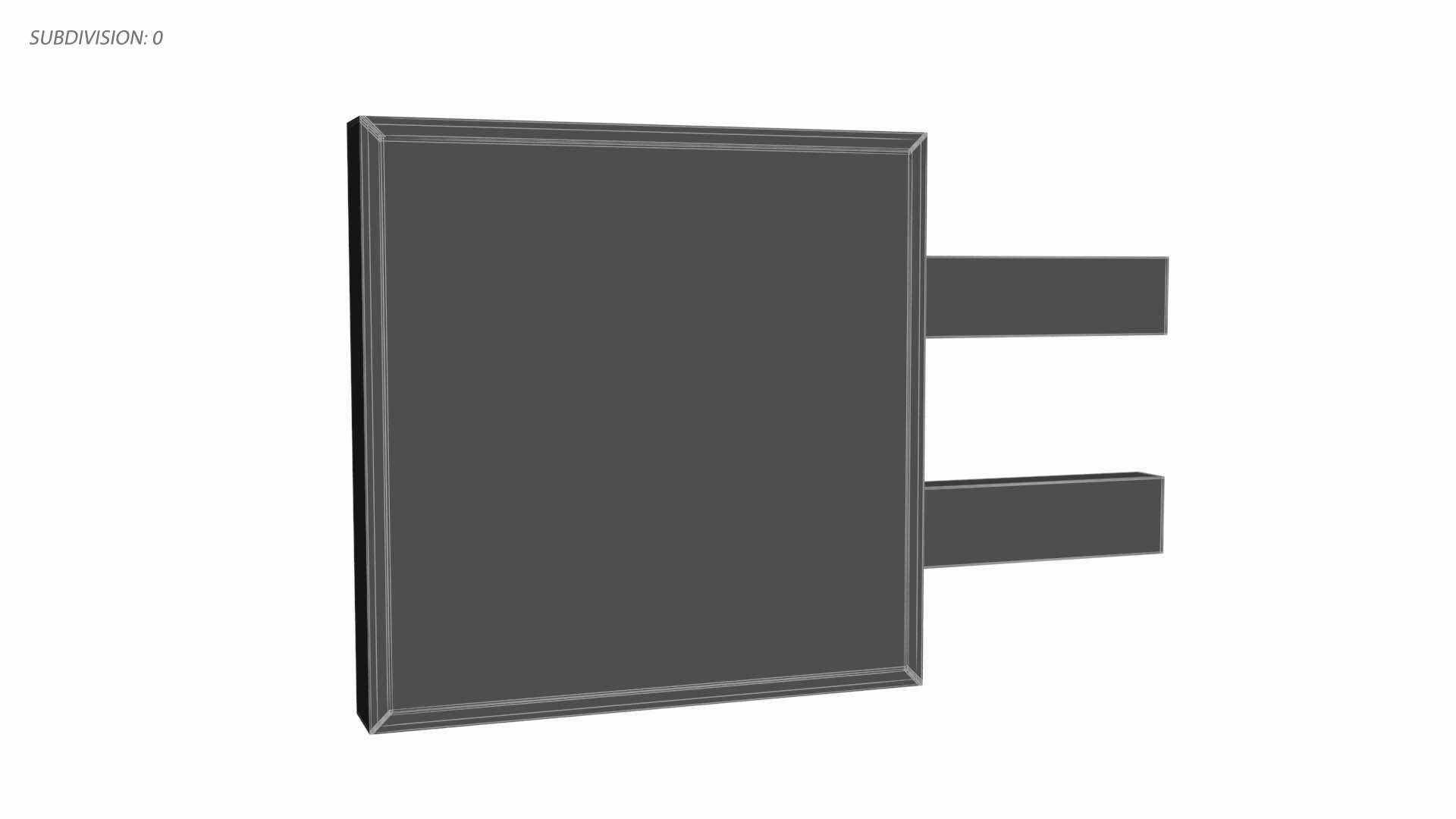 Outdoor Advertising Square Signboard 3D Model - TurboSquid 2210699