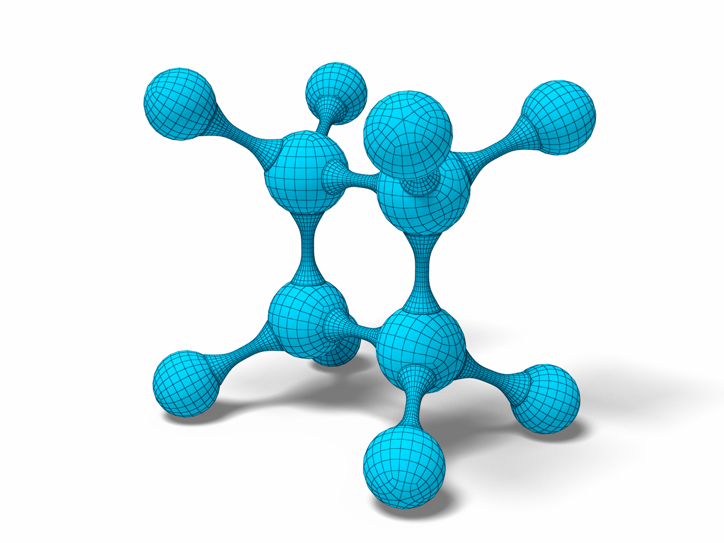 modelo 3d Modelo molecular de ciclobutano 3D C4H8 - TurboSquid 1540071