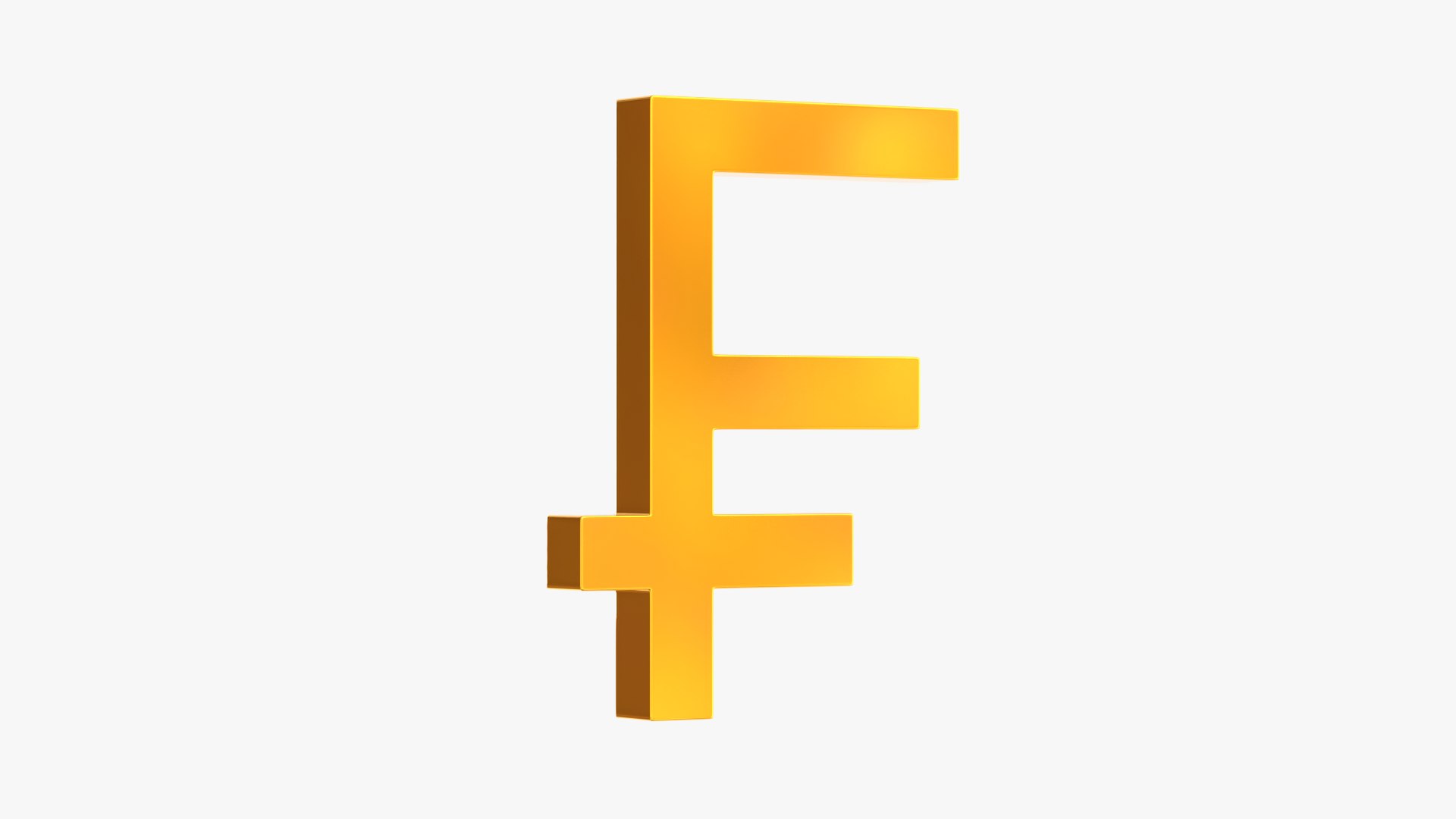 3D Franc Currency Sign - TurboSquid 2067489