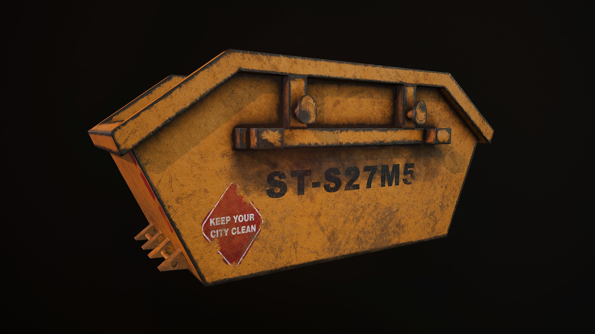 3d Model Dumpster Prop Industrial