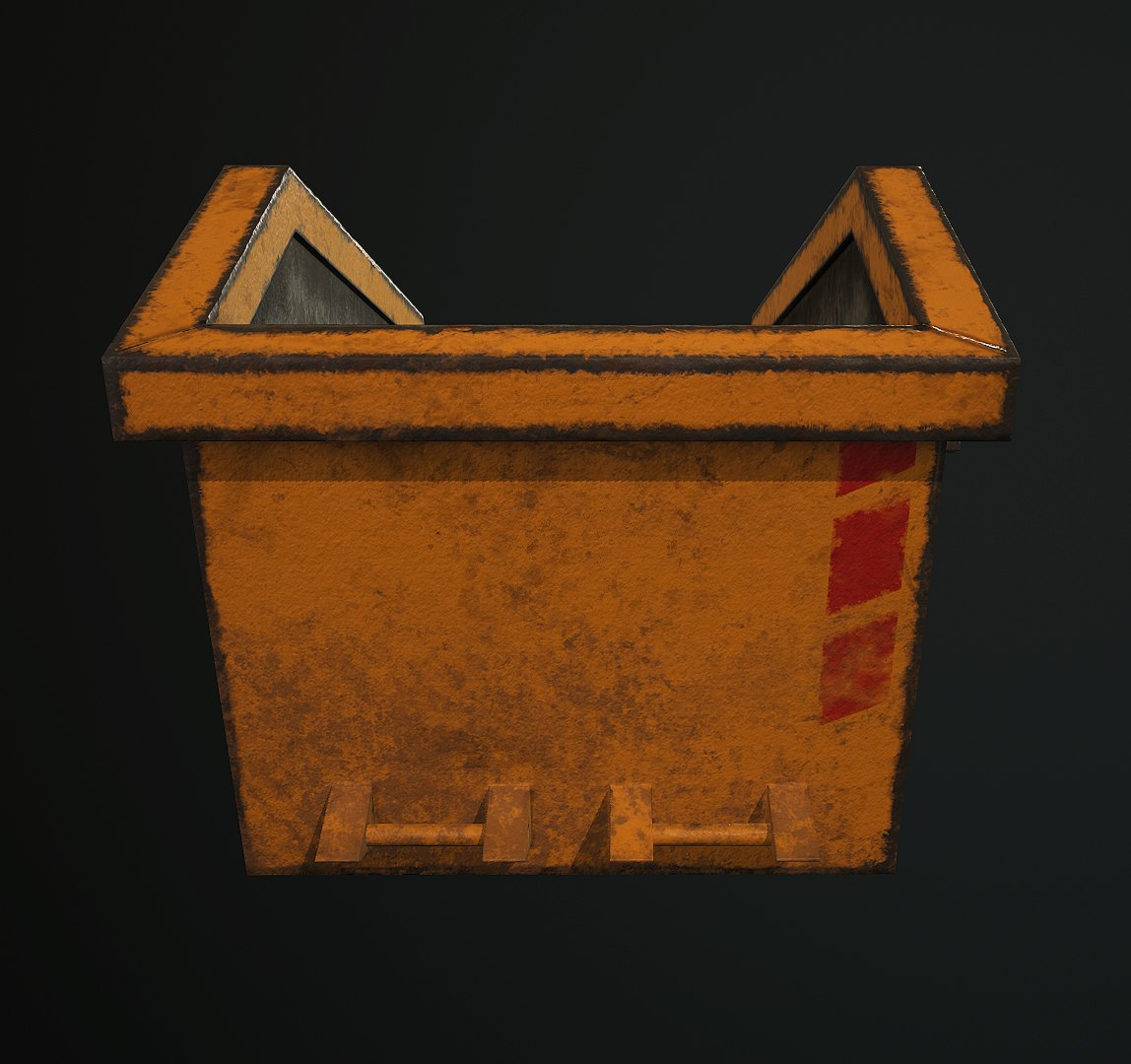 3d Model Dumpster Prop Industrial