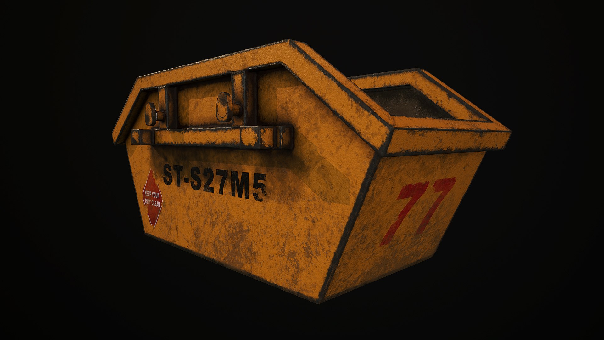 3d Model Dumpster Prop Industrial