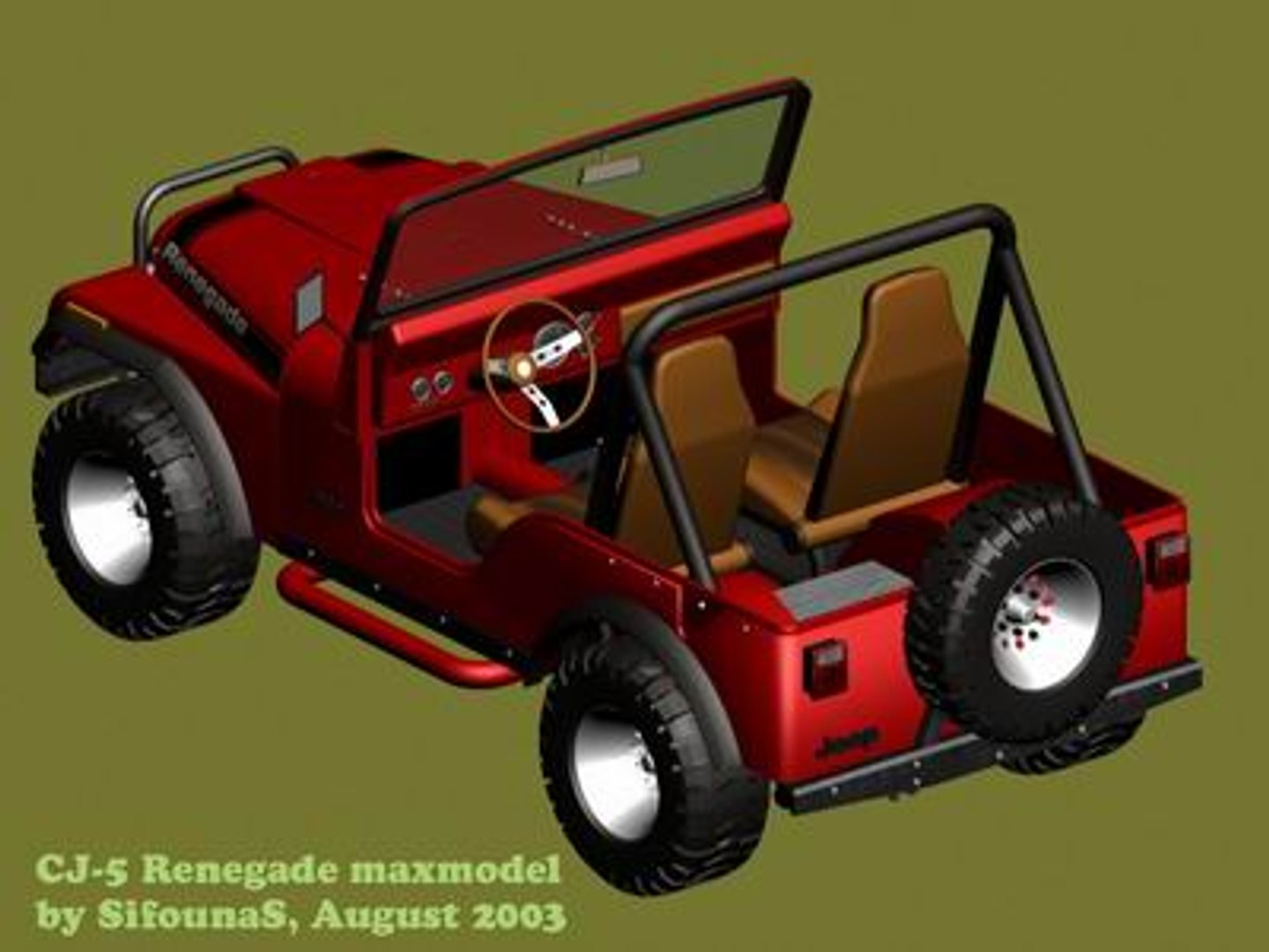 3d Renegade Jeep Model
