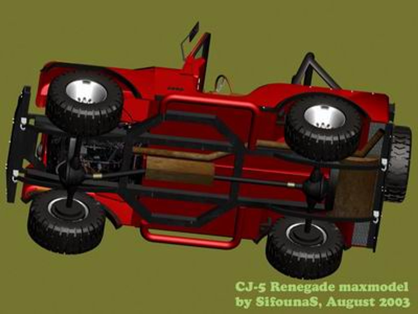 3d Renegade Jeep Model