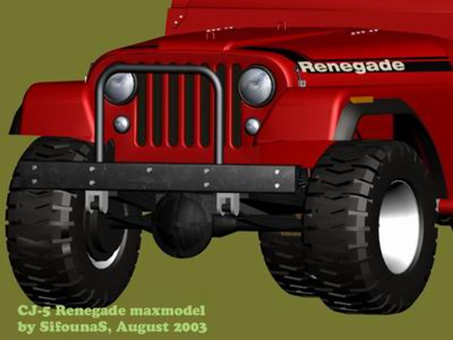 3d Renegade Jeep Model