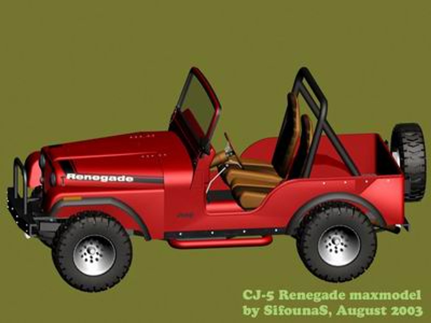3d Renegade Jeep Model