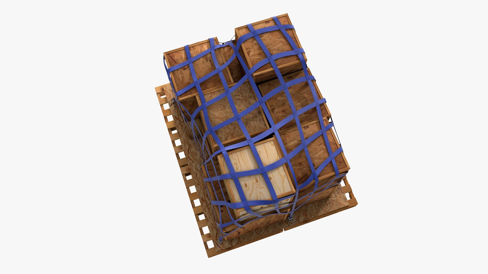 Cargo Net Tie Down Over Boxes 3D - TurboSquid 1812756