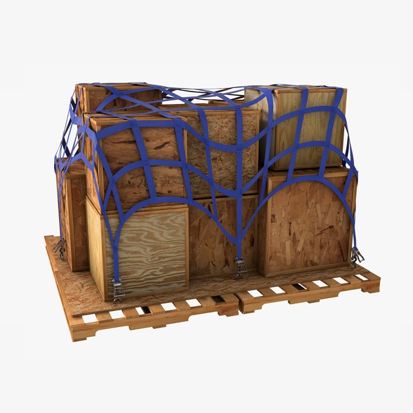 3D webbing cargo net wooden model - TurboSquid 1470492