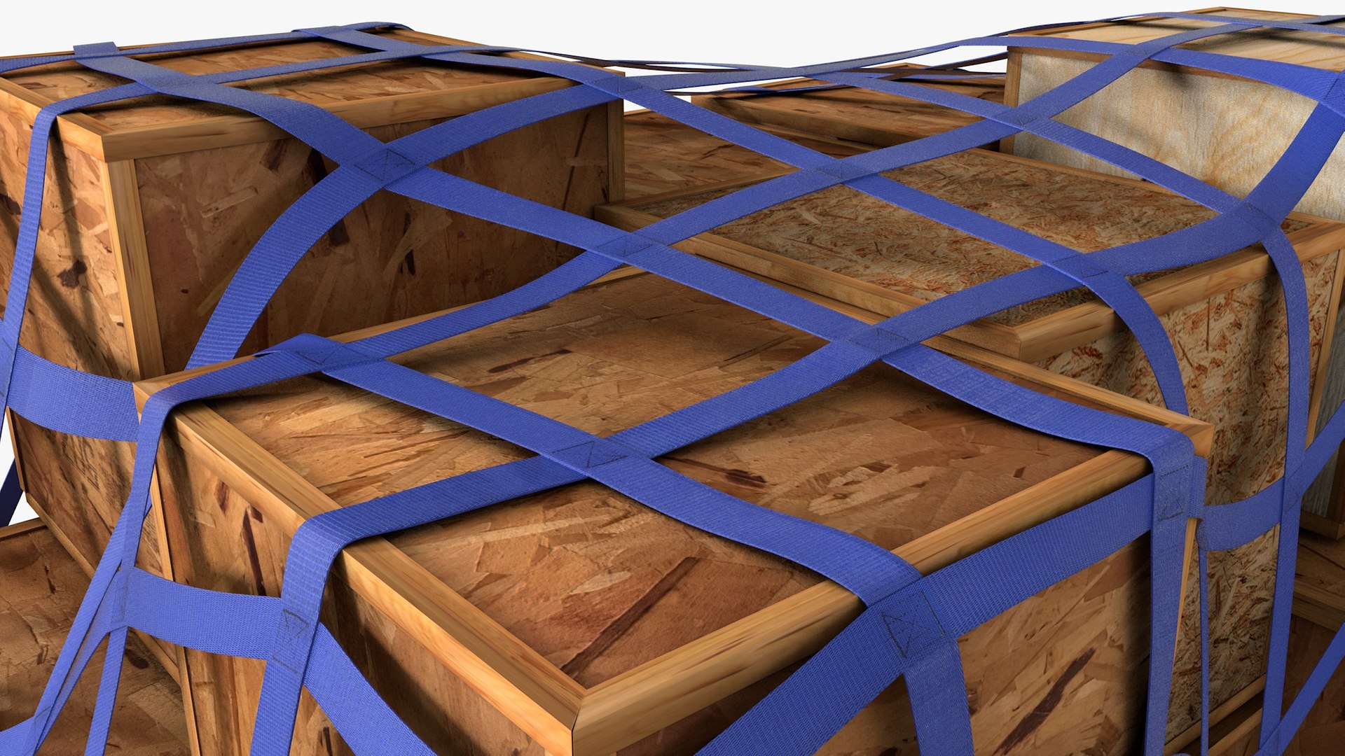 Cargo Net Tie Down Over Boxes 3D - TurboSquid 1812756