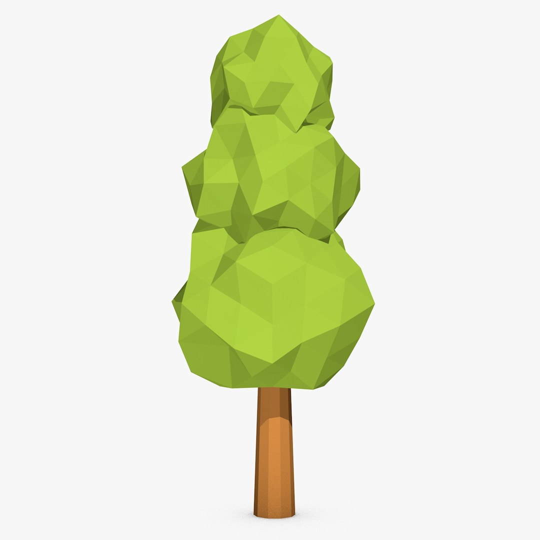 Cartoon Trees 3d Model