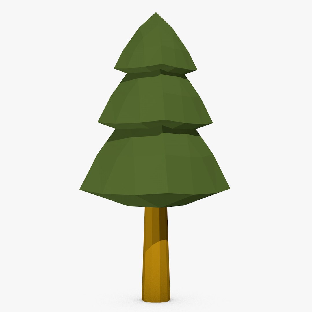 Cartoon Trees 3d Model