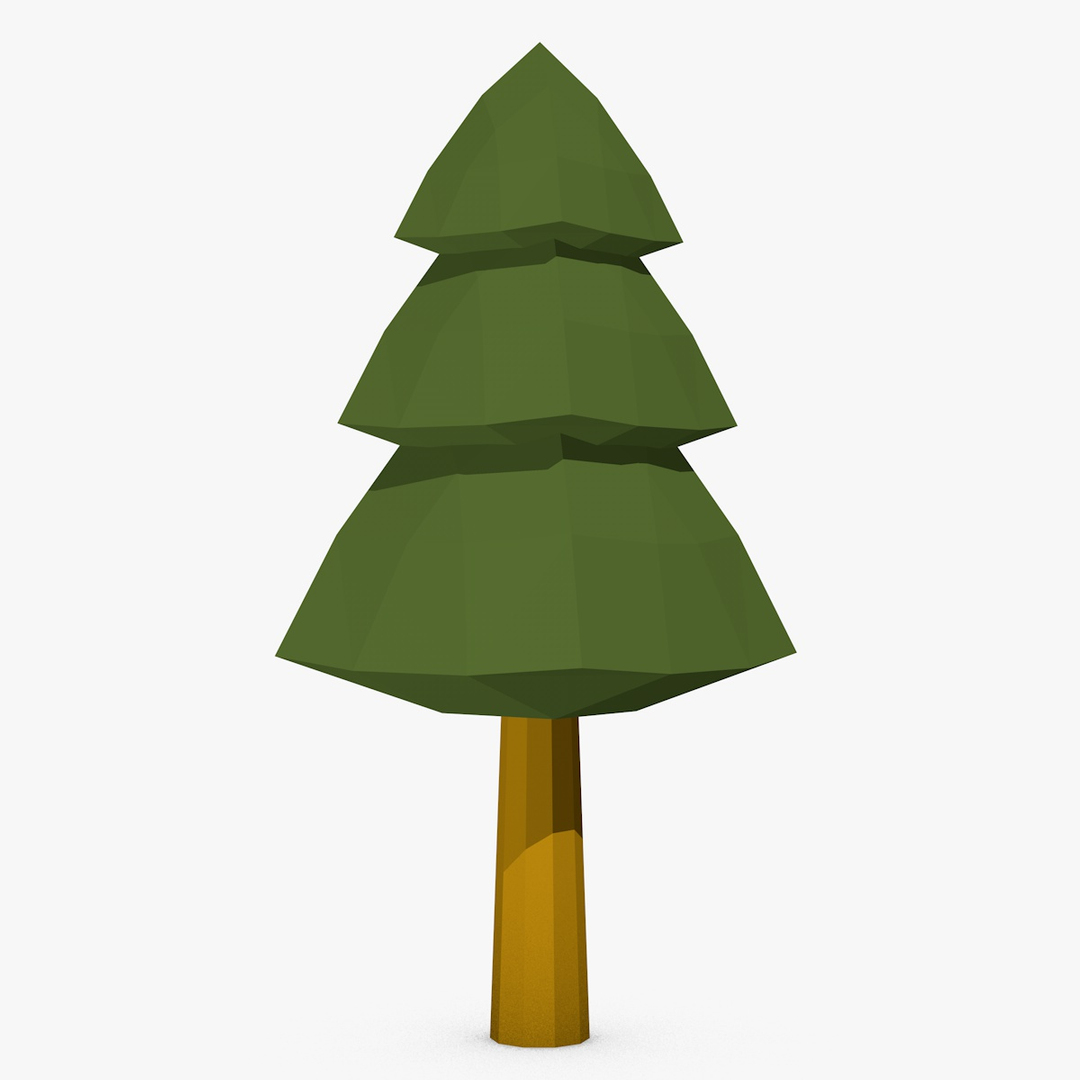 cartoon trees 3d model