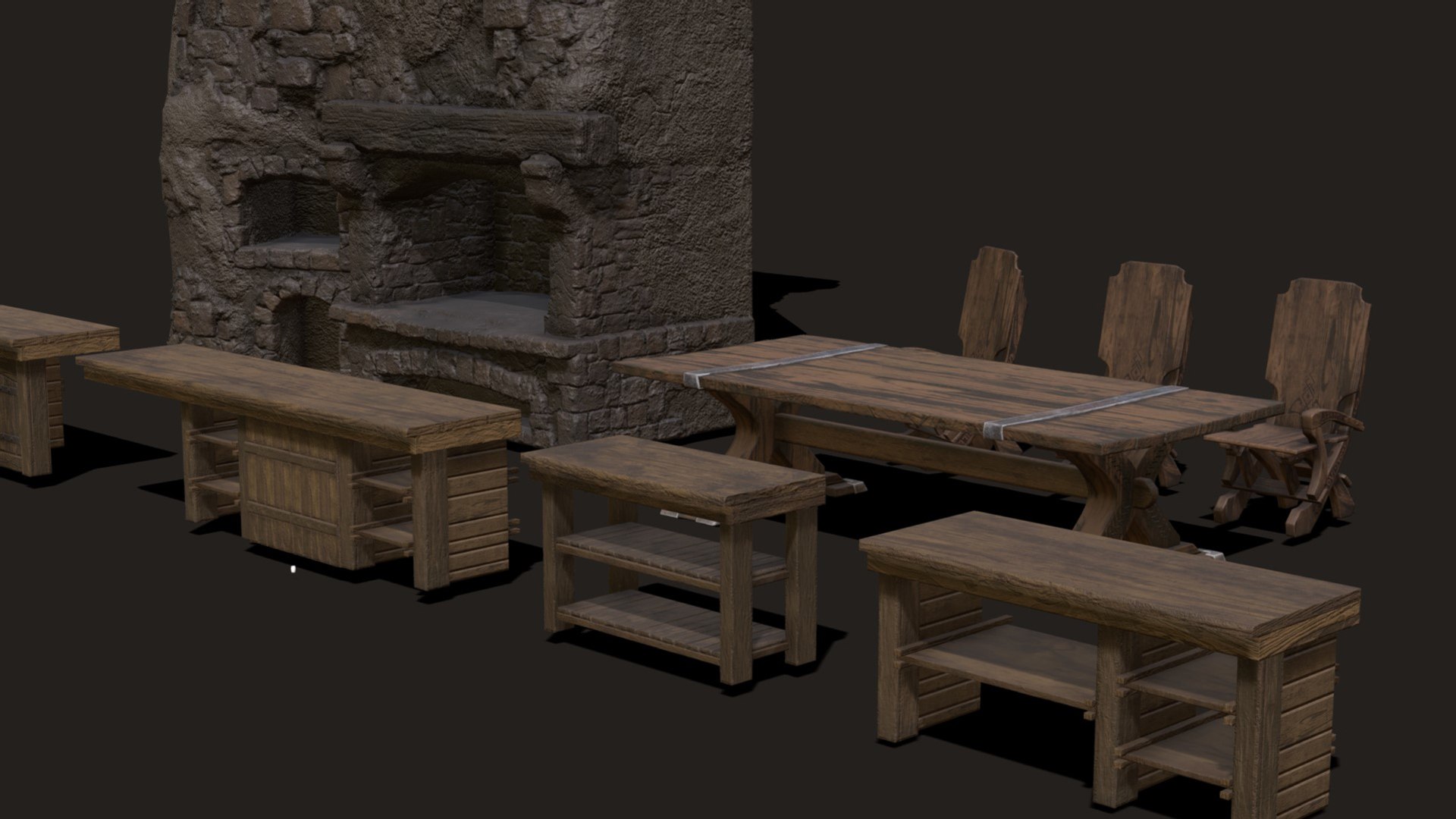 Medieval Props PBR 3D Model - TurboSquid 2204124