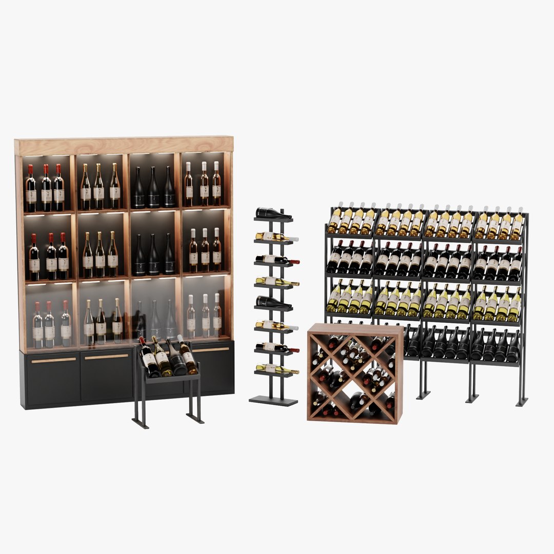 Wines on Racks model - TurboSquid 2014002