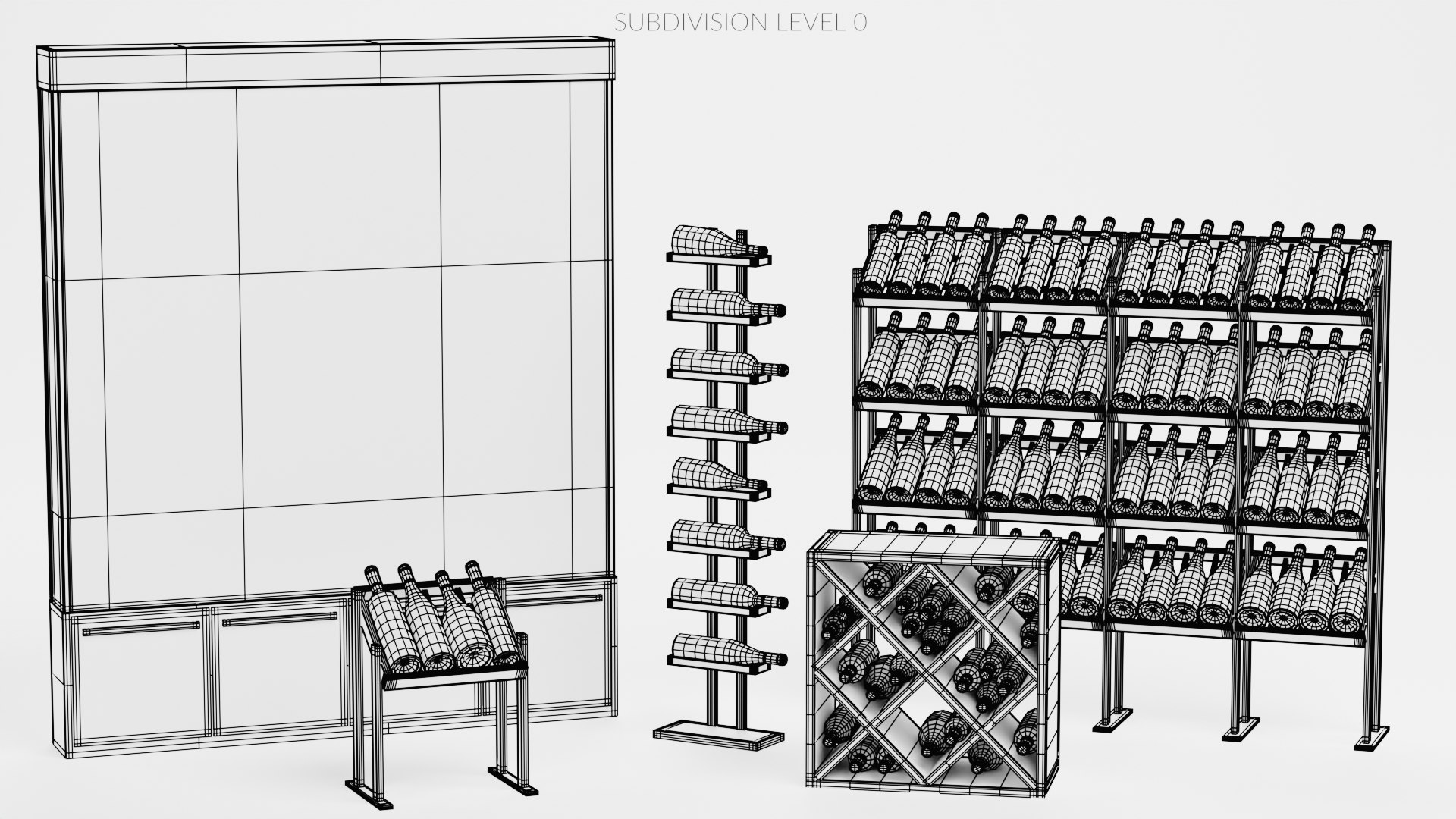Wines On Racks Model - TurboSquid 2014002