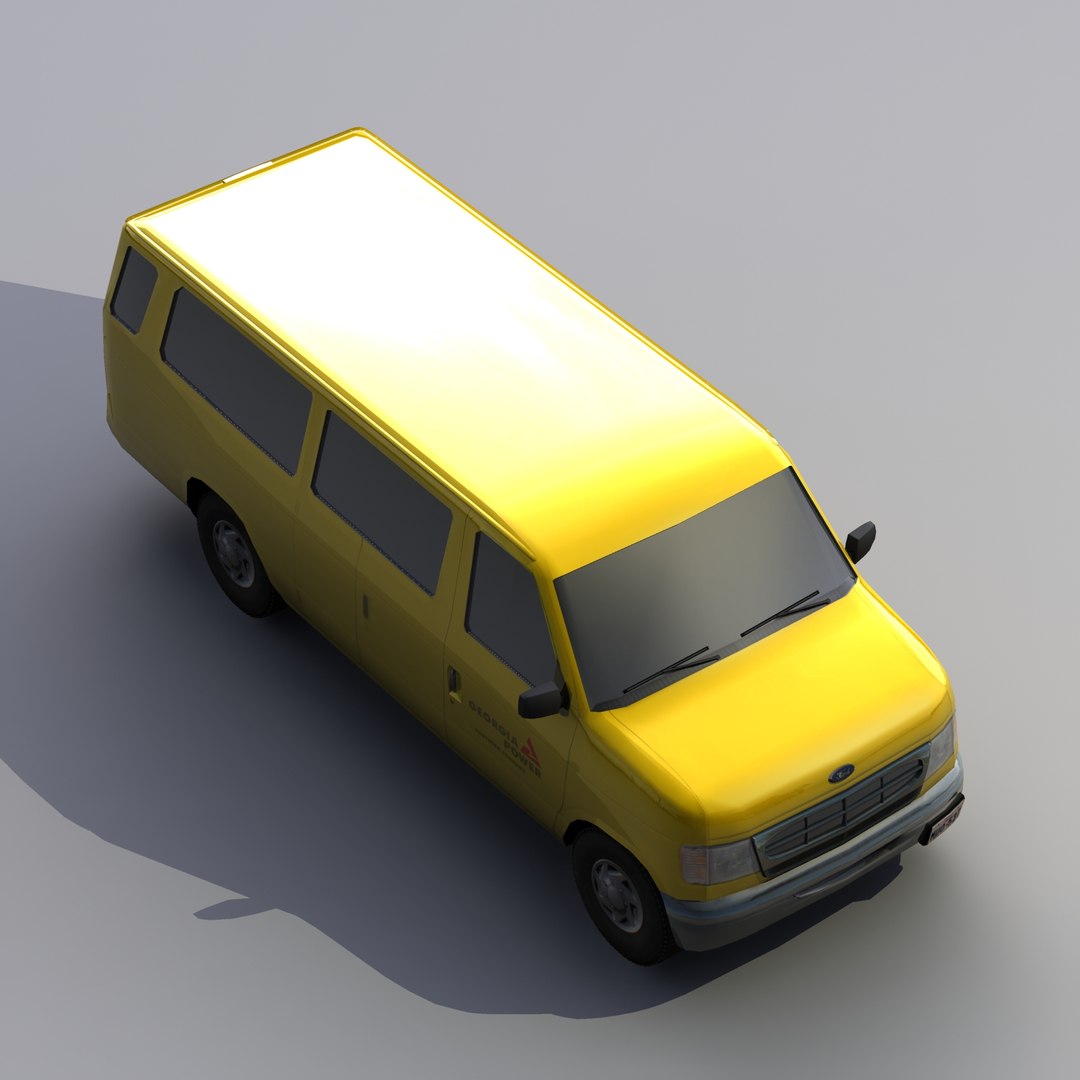 3d e350 transit van vehicles model
