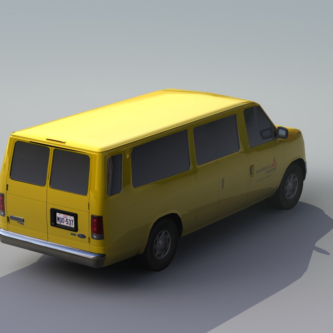 3d e350 transit van vehicles model