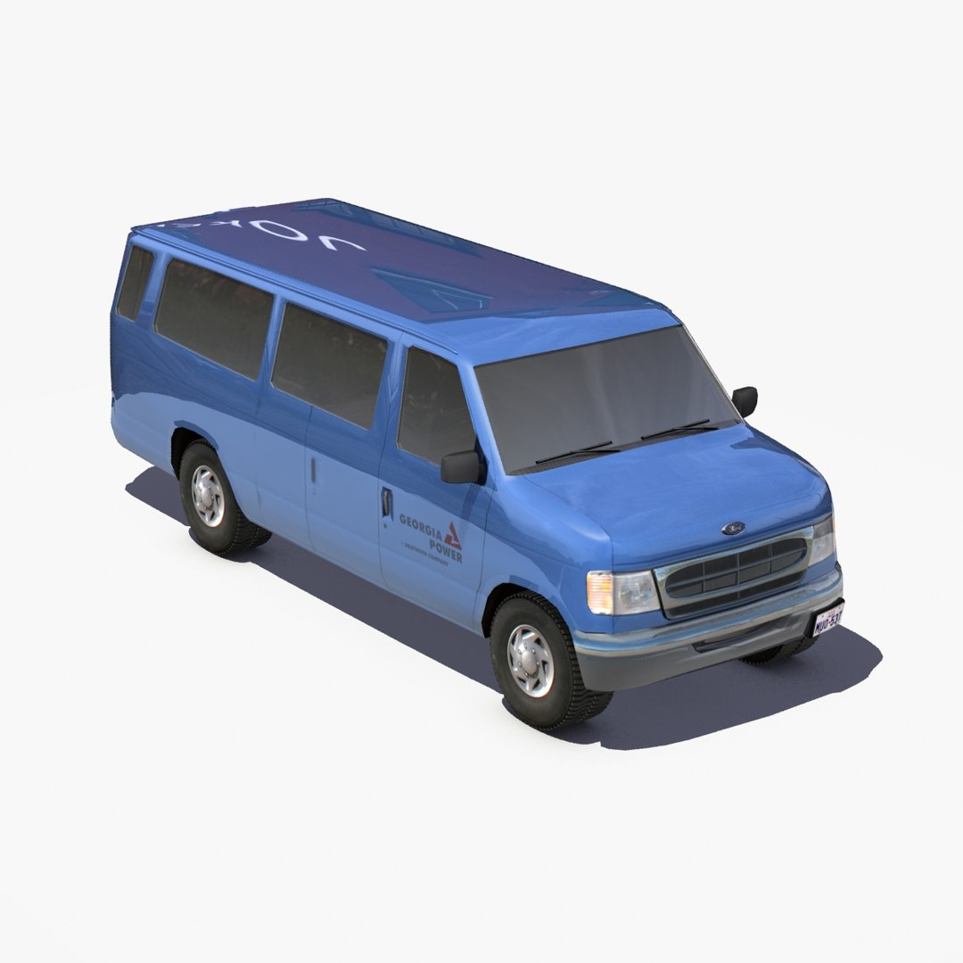 3d e350 transit van vehicles model