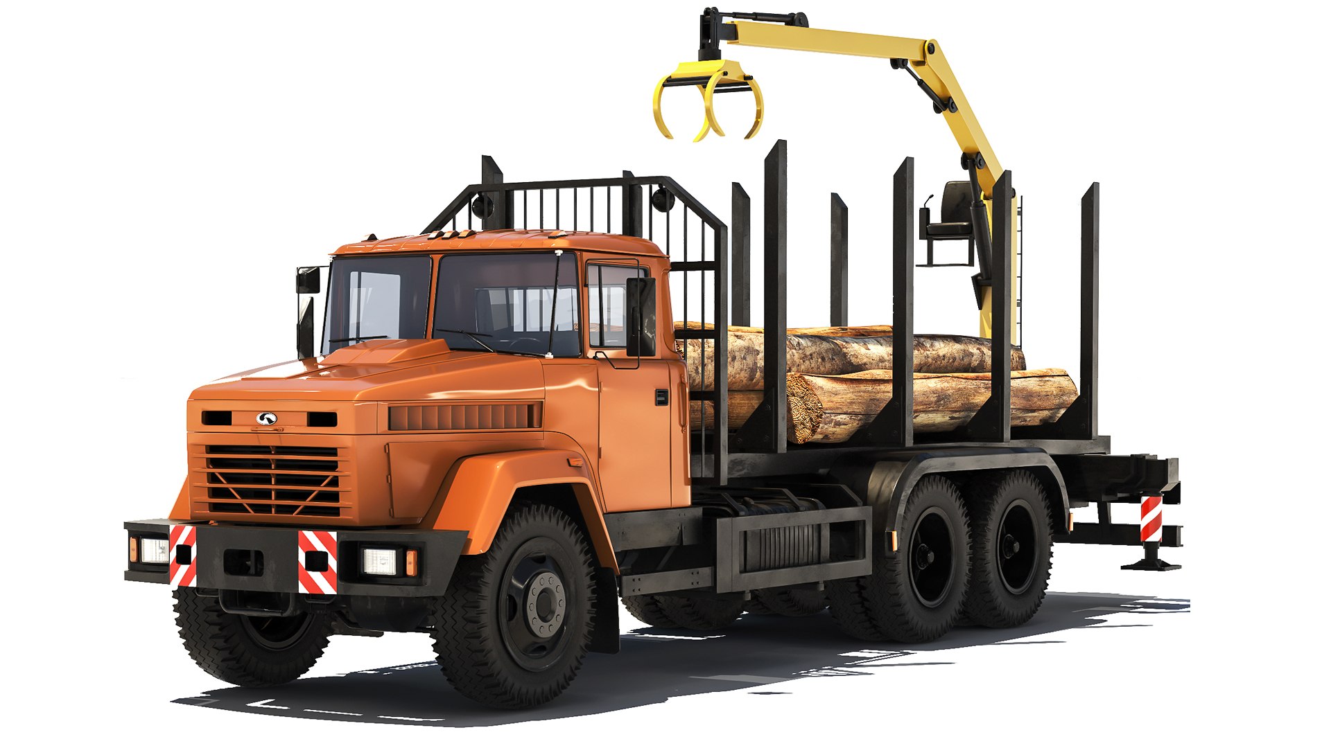 3D KrAZ 6233M6 timber carrier 2003 - TurboSquid 2176932