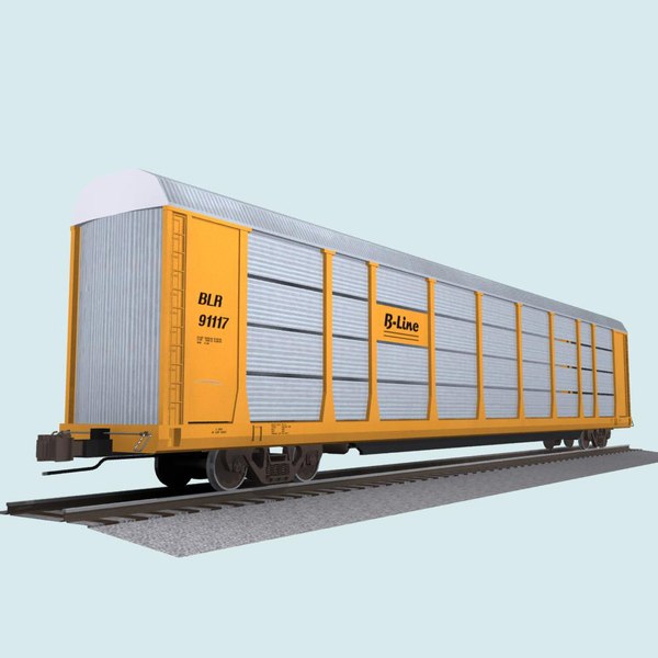 3d c4d train car autorack